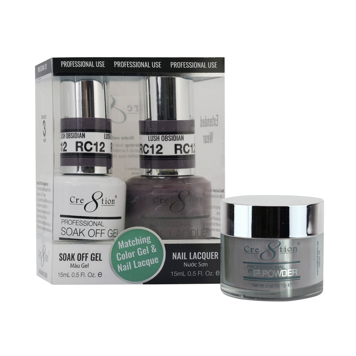 Cre8tion 3in1 Dipping Powder + Gel Polish + Nail Lacquer, Rustic Colle ...